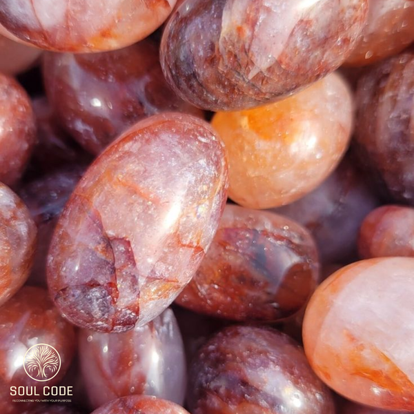 Fire Quartz TumbleStone (Hematite Quartz)