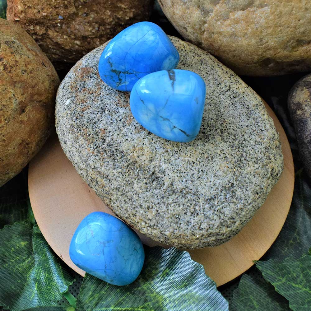 Blue Howlite (Turquenite) Tumblestone – soulcodewellness